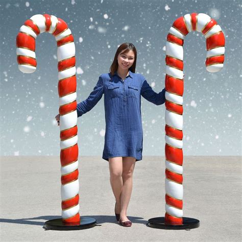 Candy Cane Pair 6 Ft Christmas Night Inc Canes Decor Giant Candy