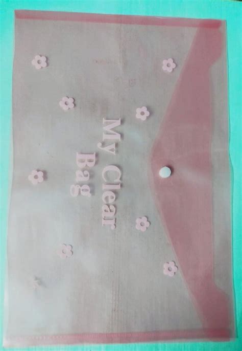 PVC Transparent Button File Folder Paper Size A4 Size Packaging Type Packet At 12 Piece In