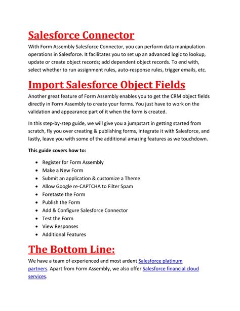 Ppt Step By Step Guide To Use Form Assembly With Salesforce