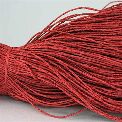 Fil De Raphia Rouge Cramoisi Comptoir Du Fil