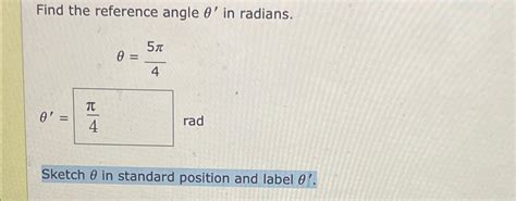 Solved Find The Reference Angle θ ﻿in