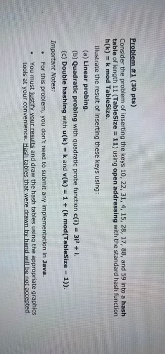 solved problem 1 30 pts consider the problem of inserting