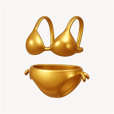 Golden Bikini 3d Illustration Free Photo Illustration Rawpixel