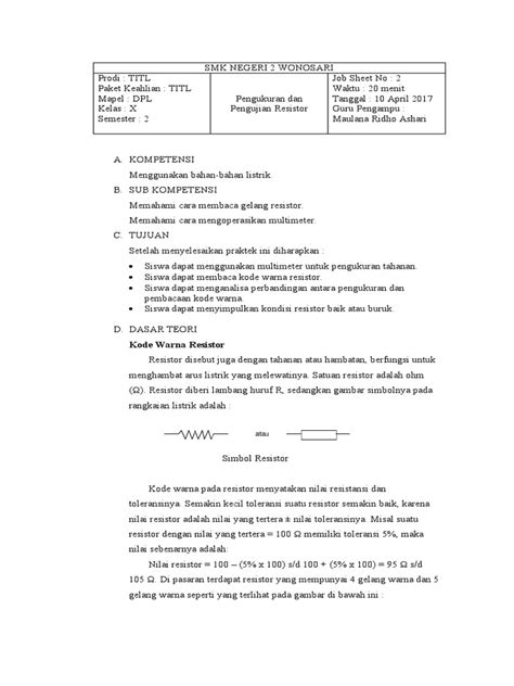 Job Sheet 2 Pdf