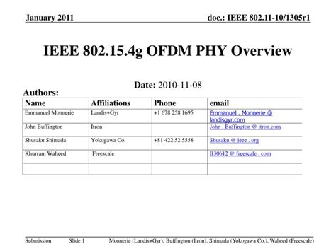 Ppt Ieee 802 15 4g Ofdm Phy Overview Powerpoint Presentation Free Download Id 2388683