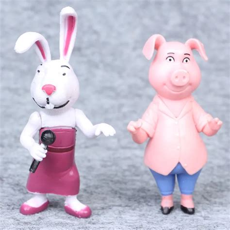 Free Shipping 8pcs Set Cartoon Movie Sing Action Figure Toys Buster