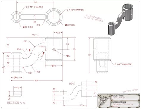 Autodesk Inventor Practice Part Drawings Pdf