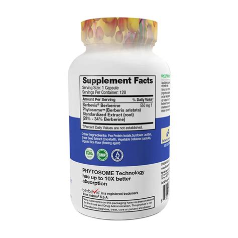 Feel Good Superfoods Berberine Phytosome High Absorption 120 Vegan