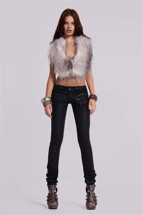 Ardor Coated Low Rise Skinny Jeans Jaded London Clothing