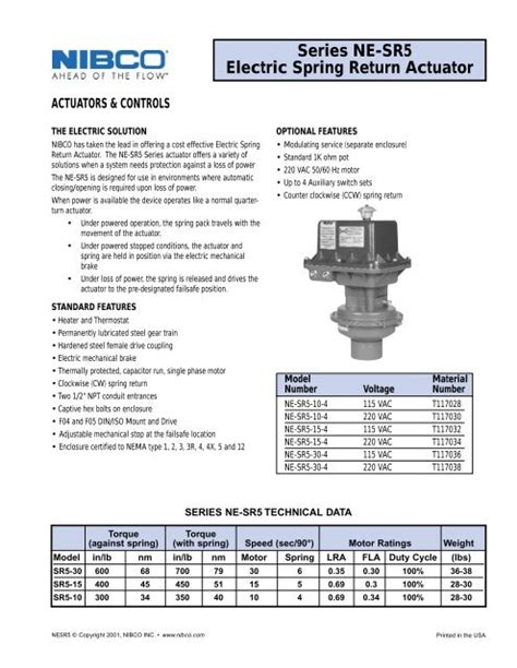 Spec Sheet Nibco