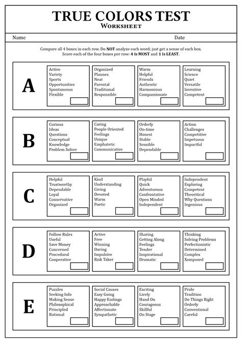 Personality Quiz Printable