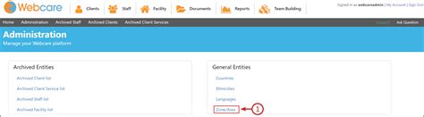 administration overview webcare help centre