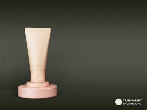 복사 공간 아이콘 3d 렌더링 그림 광택 화장품 크림 튜브 무료 Psd 파일
