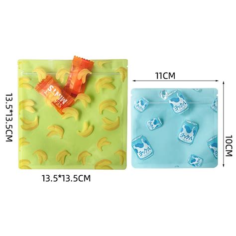 100 бр Анимационни пластмасови торби с цип Сладки бонбони Закуски Бисквити Малки хранителни
