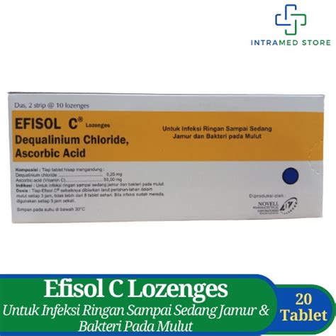 Jual Efisol C Lozenges Box Isi 20 Tablet Obat Antiseptik Mulut