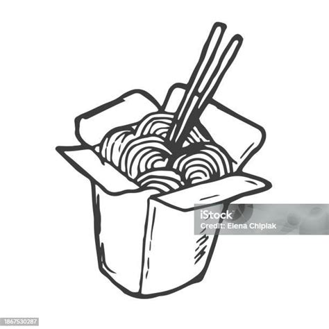 아시아 볶음면 상자 베트남 중국 대만 레스토랑의 신선한 맛있는 음식 궁중팬에 대한 스톡 벡터 아트 및 기타 이미지 궁중팬