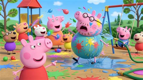 Peppa Starts A Prank…chaos Explodes 😱💦🎨 Water And Colors Splash