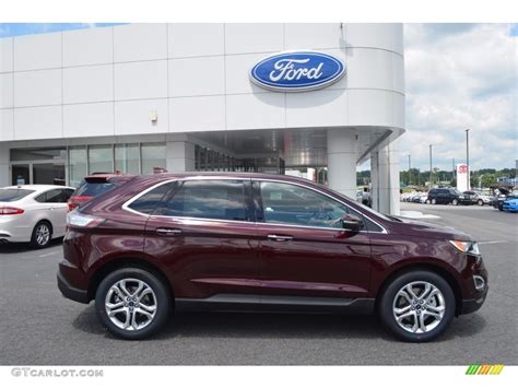 2017 Burgundy Velvet Metallic Ford Edge Titanium 121652261 Photo 2