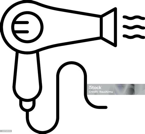 헤어 드라이어 개요 아이콘은 그래픽 및 웹 디자인 앱 광고 다양한 카드에 대한 것입니다 0명에 대한 스톡 벡터 아트 및 기타 이미지 Istock
