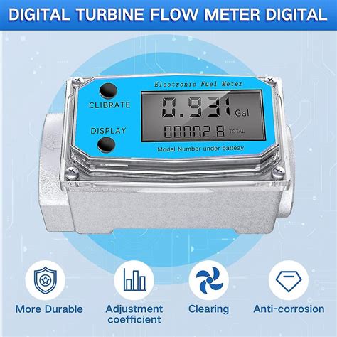 Digital Turbine Water Flow Meter Digital Lcd Skjerm Med Npt Counter Og Fnpt Gjenge Gassolje