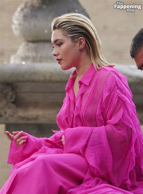Florence Pugh Flashes Her Nude Tits During A Shoot For Valentinos New