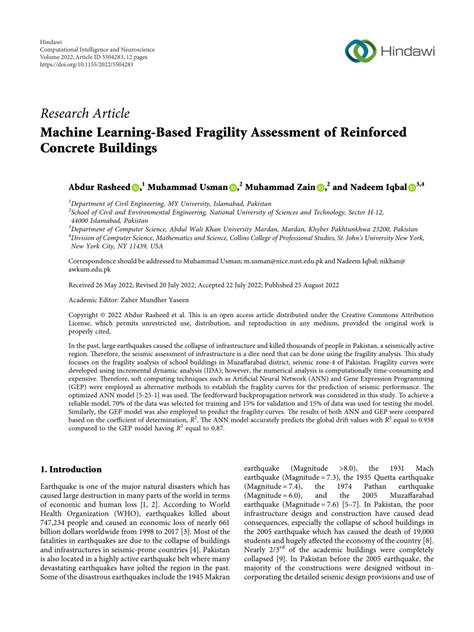 Pdf Machine Learning Based Fragility Assessment Of Reinforced