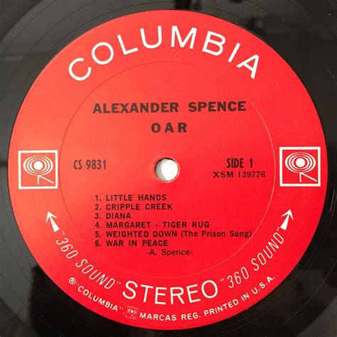 Lot 15 Alexander Spence Oar Lp Us Stereo Original