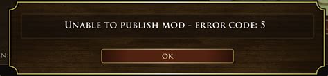 loggin in the aoe mainsite leads to error uploading mod as well iii