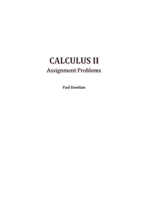 Calcii Complete Assignment Pdf Series Mathematics Power Series