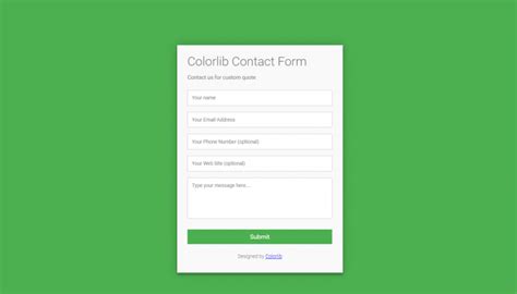 Beautiful CSS Contact Forms Code Examples OnAirCode