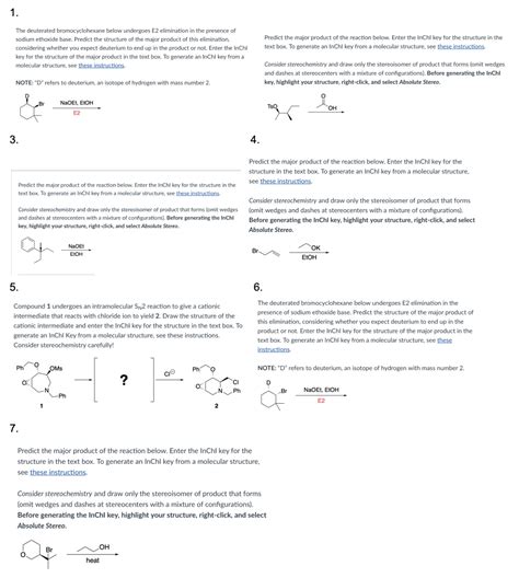 Solved Draw The Structure For EACH Of The 7 Questions Chegg Com