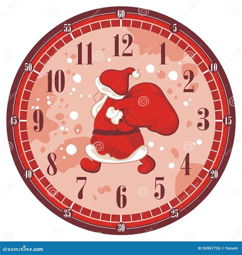 Christmas Clock Face Stock Illustrations 919 Christmas Clock Face