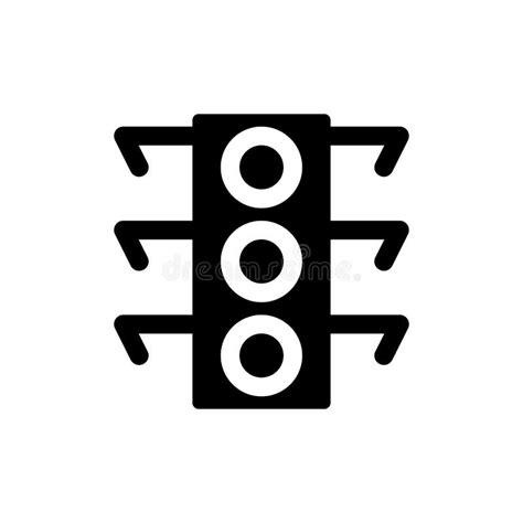 Traffic Light Black Glyph Ui Icon Stock Vector Illustration Of Concept Semaphore 264147767