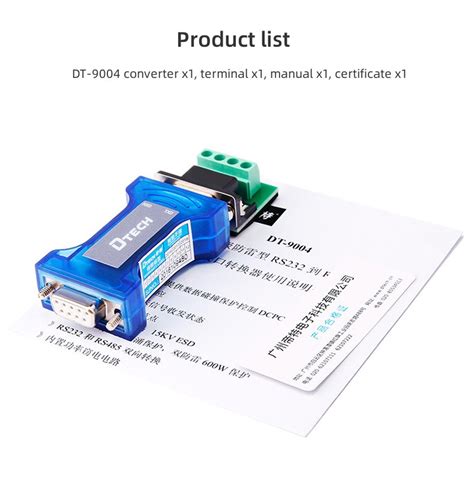 High Resolution Dtech Dt 9004 Industrial Passive Rs232 To Rs485 Serial Port Communication
