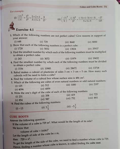 Ex 4 1 Cubes And Cube Roots Class 8 Mathematics M L Agarwal