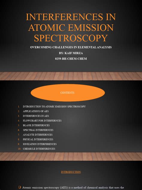 Interferences In Atomic Emission Spectros Pdf Emission Spectrum Spectroscopy