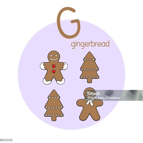 알파벳 문자 G 어퍼 케이스 또는 영어 학습 연습 Abc를위한 대문자진저 브레드의 벡터 그림 크리스마스에 대한 스톡 벡터 아트 및 기타 이미지 Istock