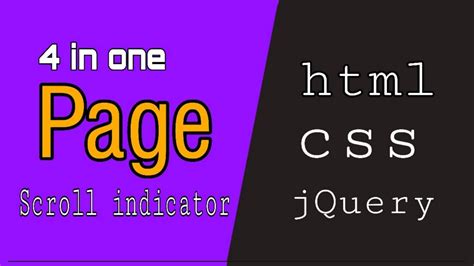4 In 1 Page Scroll Progress Indicator Using Html Css Jquery In Hindi