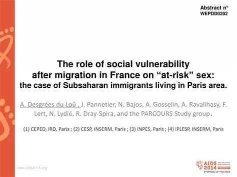 Ppt Social Vulnerability And At Risk Sex Among Sub Saharan