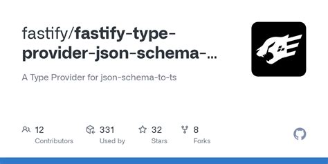 Github Fastify Fastify Type Provider Json Schema To Ts A Type Provider For Json Schema To Ts