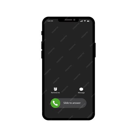 Premium Vector Smartphone Mockup With Incoming Call