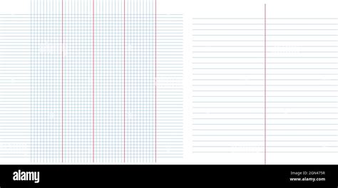 Vector Blank With Columns Set Table Graph In Horizontal Line Together With Square Grid Lines