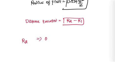 Solved Using Bohr Equation Calculate The Distance Travelled By An
