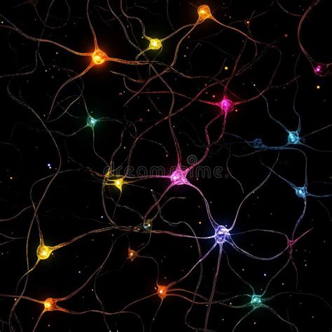 Colorful Neural Network Connections Dark System Stock Photos - Free & Royalty-Free Stock Photos ...
