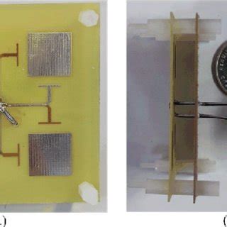 A Sketch Of Patch Array With A Case I Probe Feeding Method B Case Download Scientific