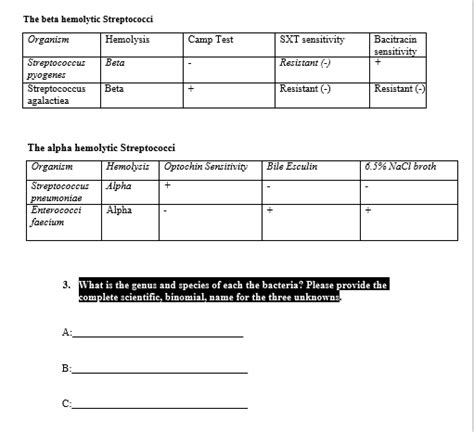 Solved The Beta Hemolytic Streptococci The Alpha Hemolytic