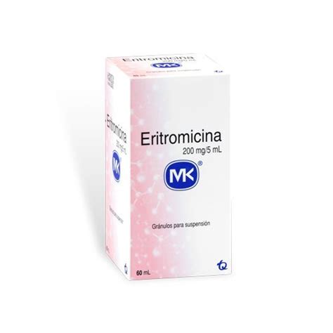 Eritromicina 200 Mg Suspension 60 Ml Mk Tu Droguería en Línea