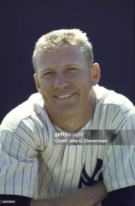 Closeup Portrait Of New York Yankees Mickey Mantle During Spring