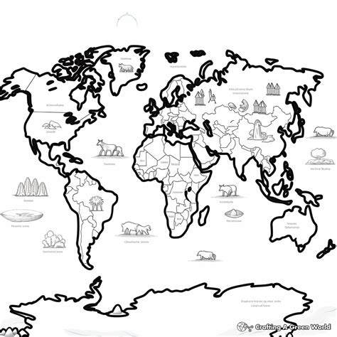 World Coloring Sheet Printable