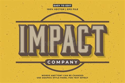 Vintage Text Effect Template With 3d Style Editable Font Effect Retro